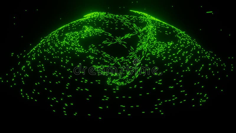 Abstract Colorful Particles Creating Transforming Galaxy in Outer Space ...