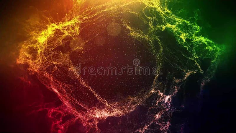 Abstract Colorful Particles Explosion. Beautiful Splashes of Particles ...