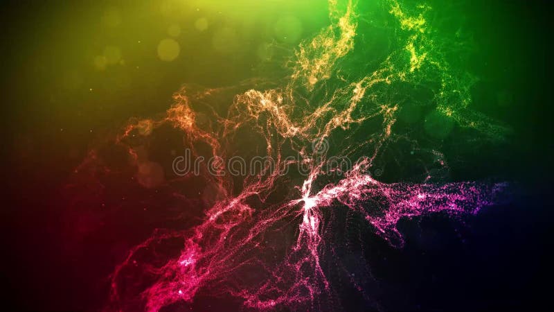 Abstract Colorful Particles Explosion. Beautiful Splashes of Particles ...