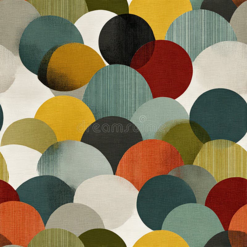 Abstract Colorful Pattern with Circles and Arches in Modern Design ...