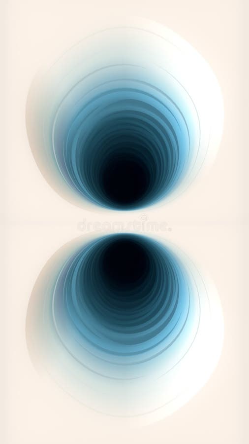 Abstract, Colorful Pattern of Circles Going Deep with a Displacement ...