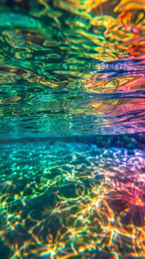 Abstract Colorful Patterns in Water Reflections Stock Photo - Image of ...