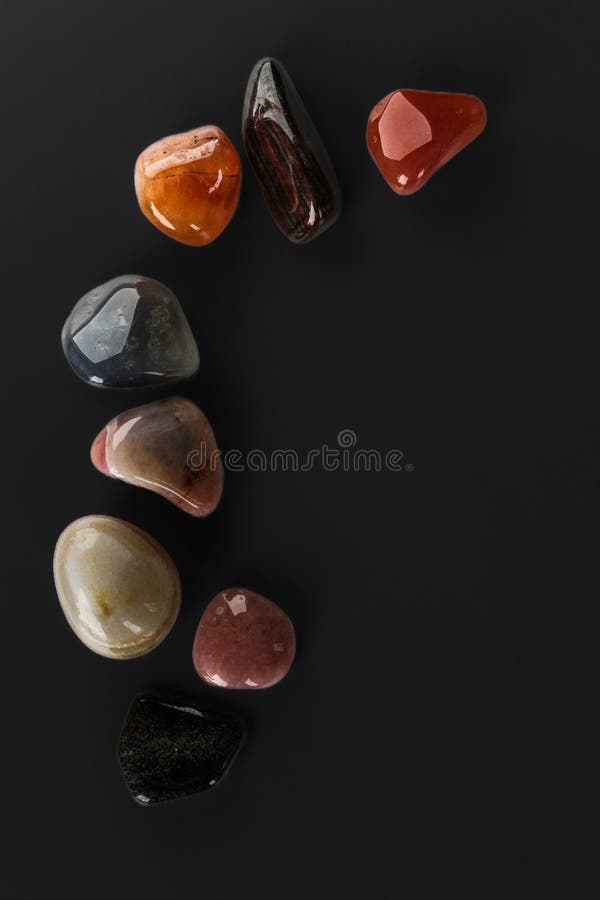 Abstract Colorful Pebbles Shiny Smooth Tumbled Collection of Rocks ...