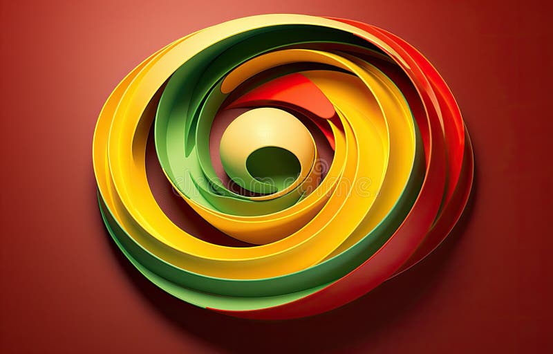 An Abstract Colorful Pencil Drawing in the Shape Stock Illustration ...