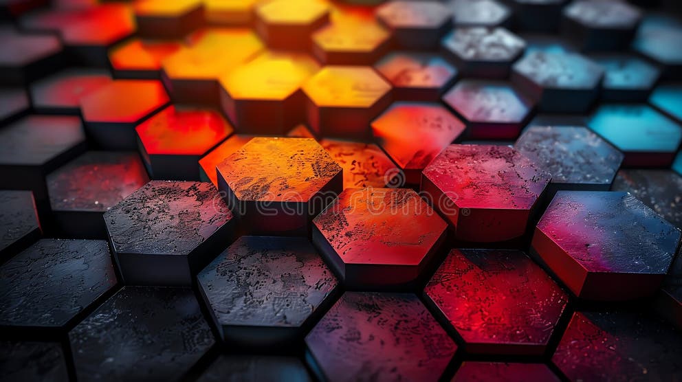 Abstract Colorful Pentagon Close-up Texture Pattern Wallpaper Stock ...