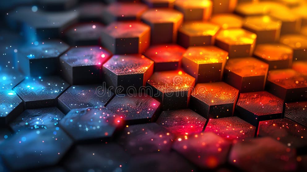 Abstract Colorful Pentagon Close-up Texture Pattern Wallpaper Stock ...