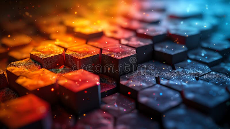 Abstract Colorful Pentagon Close-up Texture Pattern Wallpaper Stock ...