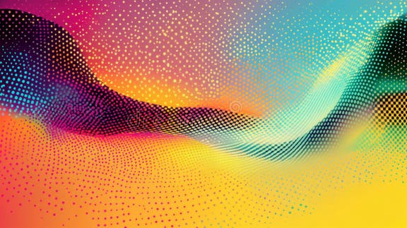 Abstract Colorful Pixel Wave Background Stock Illustration ...