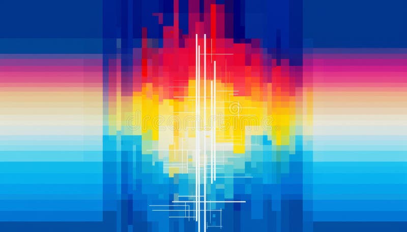 Abstract Colorful Pixelated Background Dynamic Geometric Design. Stock ...