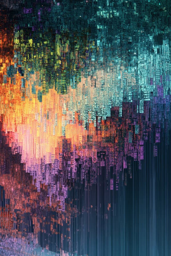 Abstract Colorful Pixelated Background with Vibrant Texture and Dynamic ...