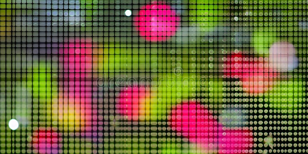 Abstract Colorful Pixelated Grid Pattern Background Digital Art ...
