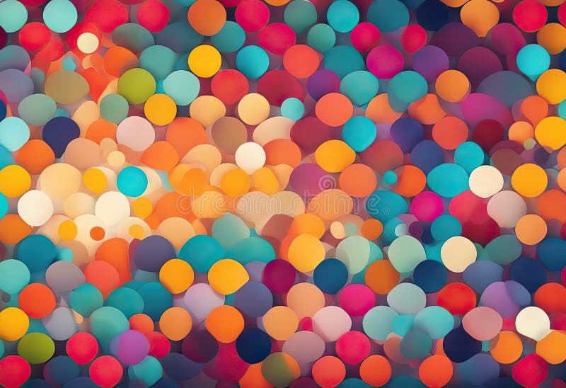 Abstract Colorful Polka Dot Pattern Stock IllustrationCircle, Spotted ...