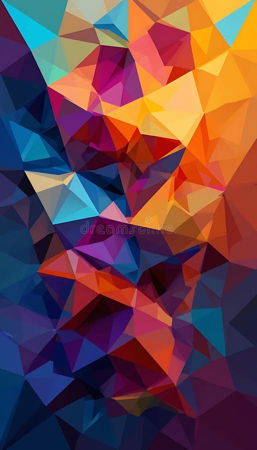 Abstract Colorful Polygon Art Background Design Stock Illustration ...
