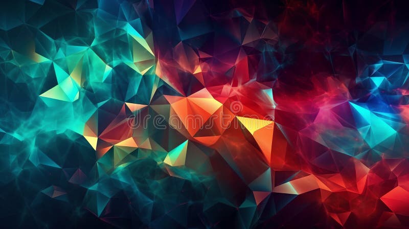 Abstract Colorful Polygon Background, Image Ai Generated Stock ...