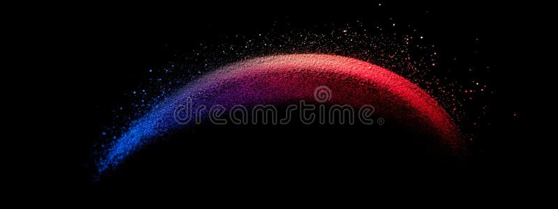 Abstract Colorful Powder Explosion Blue Red Gradient Artistic Swirl ...