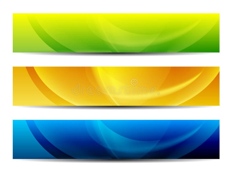 Abstract Colorful Presentation Web Banners Stock Vector - Illustration ...