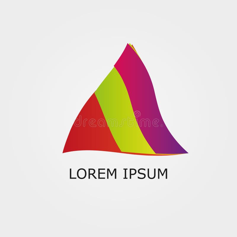 Abstract Colorful Pyramid Logo Stock Vector - Illustration of identity ...