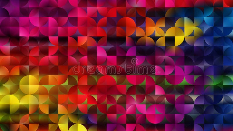 Abstract Colorful Quarter Circles Background Vector Art Stock Vector ...