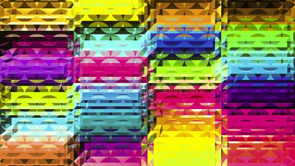 Abstract Colorful Ractangular and Circular Retro Background ...