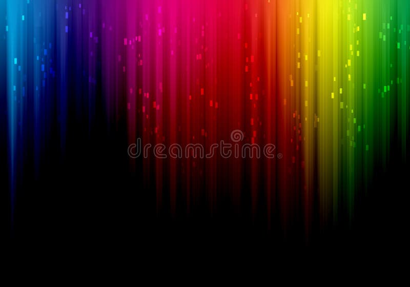 Abstract Colorful Rainbow Background with Lights Stock Illustration ...