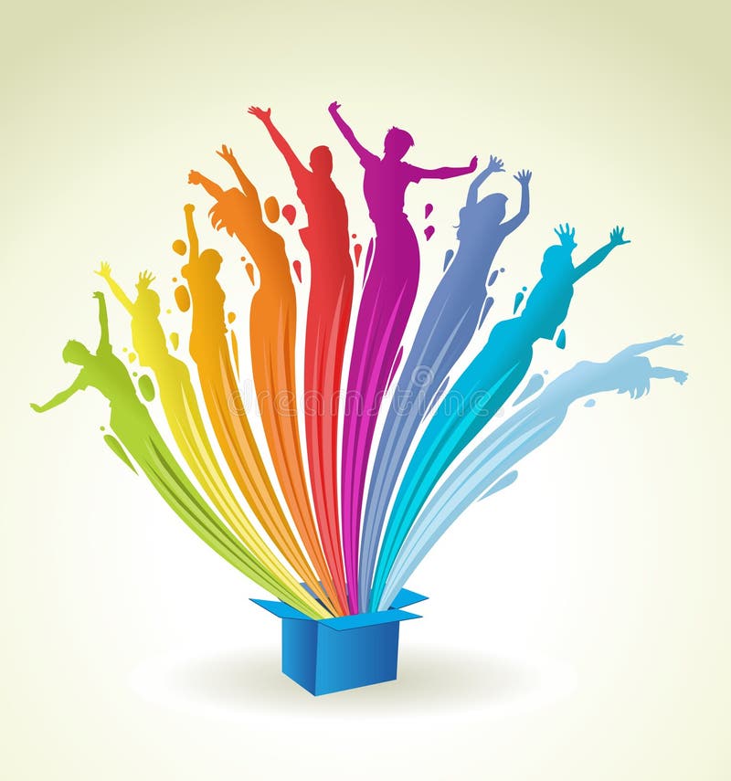 Abstract Colorful Rainbow Lights Stock Vector - Illustration of society ...