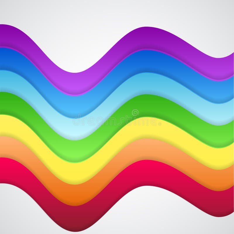Abstract Colorful Rainbow Waves Stock Vector - Illustration of business ...