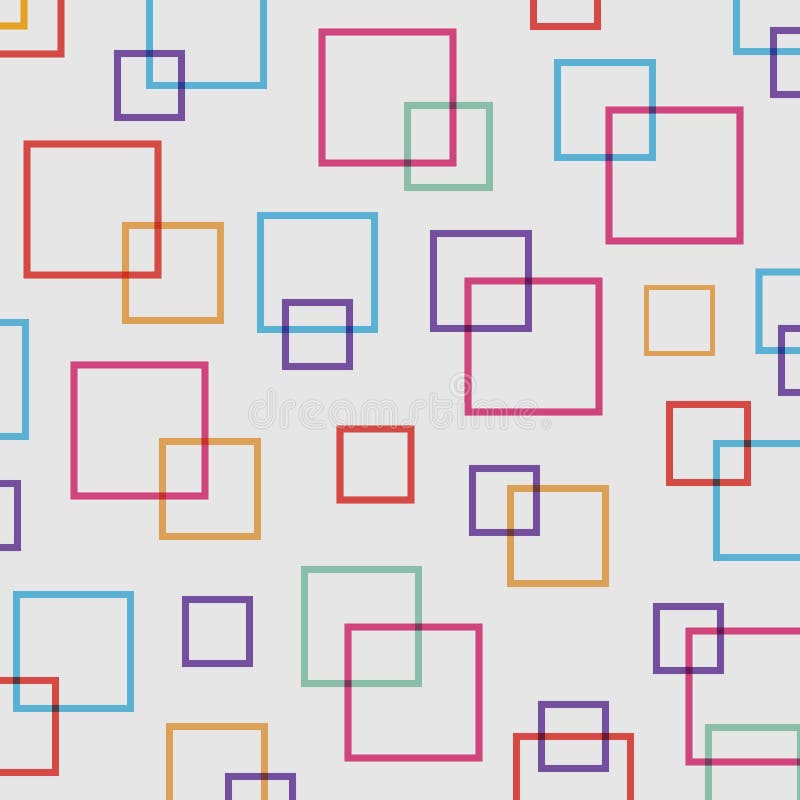 Abstract Colorful Rectangle Pattern Isolated on White Background Stock ...