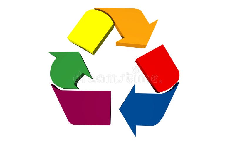 Abstract Colorful Recycle Symbol Stock Illustration - Illustration of ...