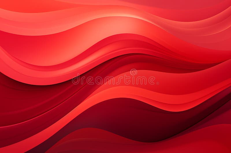 Abstract Colorful Red Gradient Wavy Shapes Background, Vibrant 3d ...