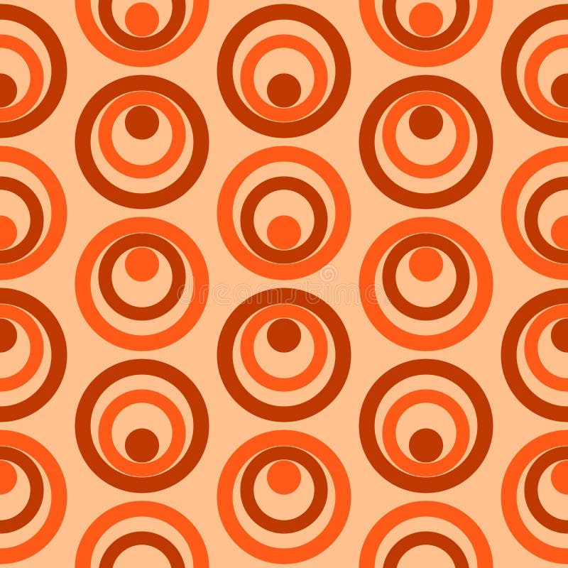 Abstract Colorful Retro Circles Seamless Pattern Vector Stock Vector ...