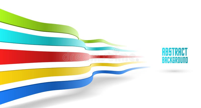 Abstract Colorful Ribbons Composition Stock Vector - Illustration of ...