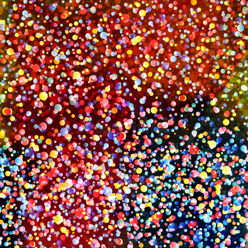 Abstract Colorful Round of Confetti Splash Stock Illustration ...