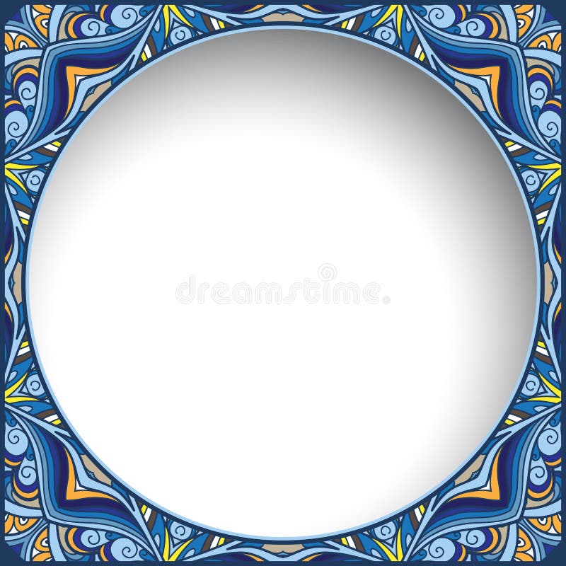 Abstract Colorful Round Frame Stock Vector - Illustration of card ...