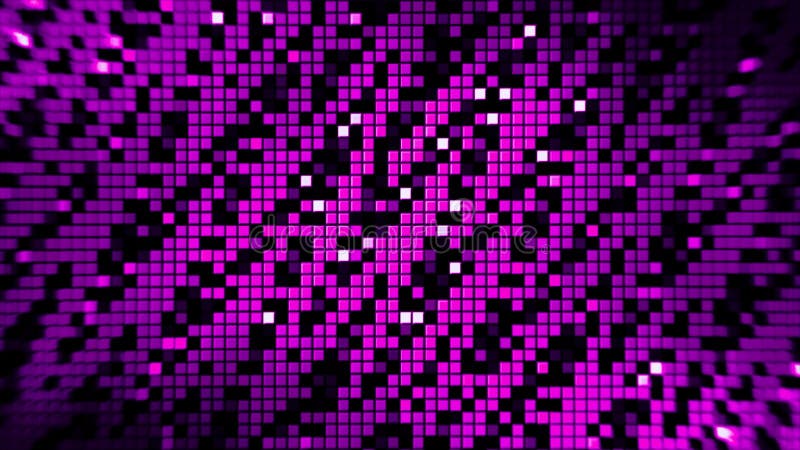 Abstract Colorful Running Pixels Background, Seamless Loop. Design ...