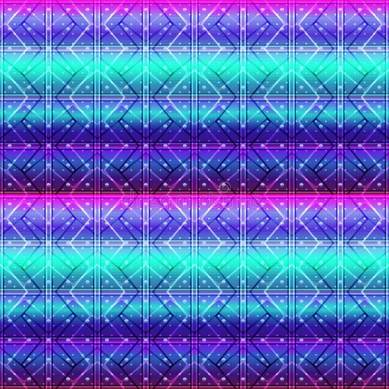Abstract Colorful Seamless Geometric Grid Background with Colored ...