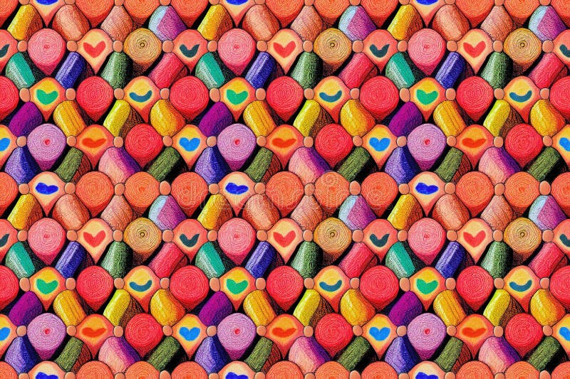 Abstract Colorful Seamless Pattern Stock Illustration - Illustration of ...