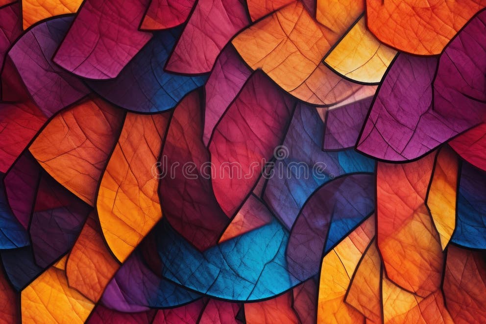 Abstract Colorful Seamless Pattern of Scales. Generative AI Stock Image - Image of fish, shape ...