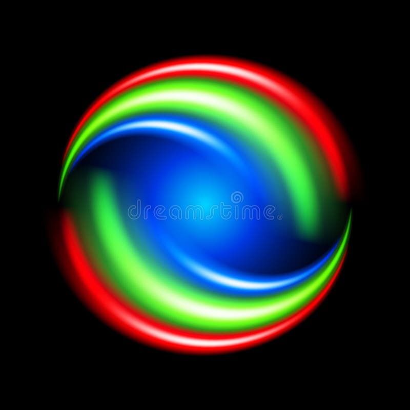 Gyroscope with colours stock illustration. Illustration of rotation ...