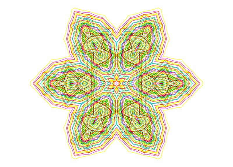 Abstract Colorful Shape from Lines Stock Illustration - Illustration of ...