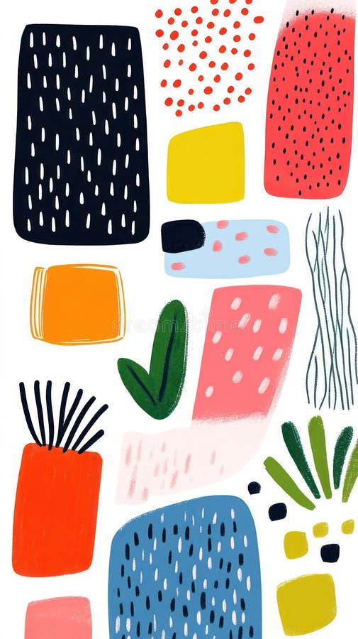 Abstract Colorful Shapes and Patterns with a Playful Design Aesthetic ...