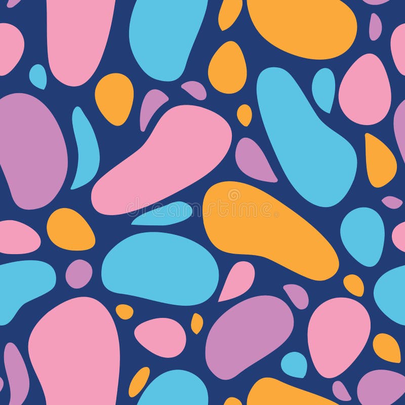 Abstract Colorful Shapes Seamless Pattern Design Background Stock ...
