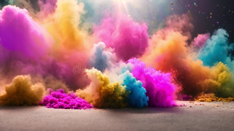 Abstract Colorful Smoke Burst Stock Footage - Video of bright, studio ...