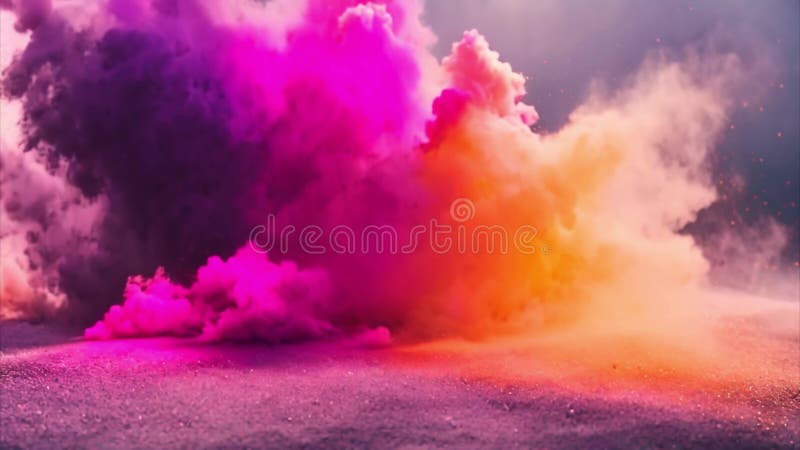 Abstract Colorful Smoke Burst Stock Footage - Video of colorful, cloud ...
