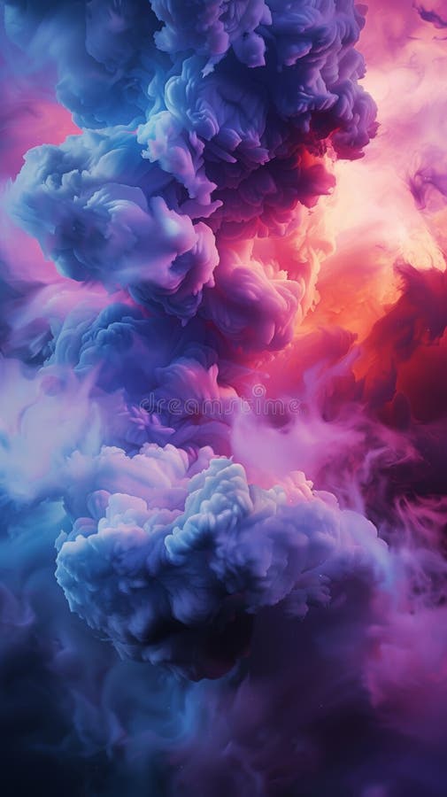 Abstract Colorful Smoke Clouds Stock Image - Image of purple, smoke ...