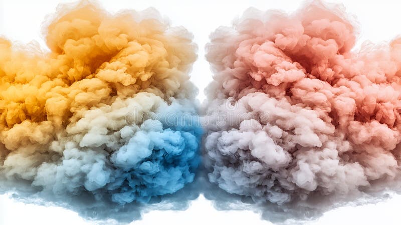 Abstract Colorful Smoke Clouds Gradient Hues - Generative AI Stock ...