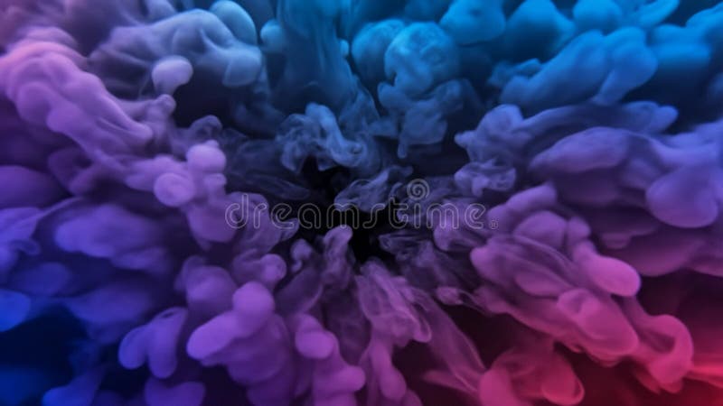 Abstract Colorful Smoke Exploding in Blue Purple and Pink Forming a ...
