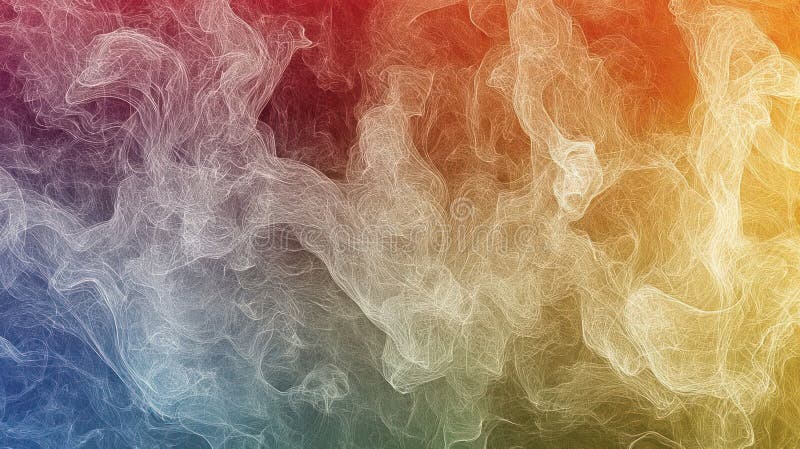 Abstract Colorful Smoke Pattern with Swirling Textures and Vibrant Hues ...