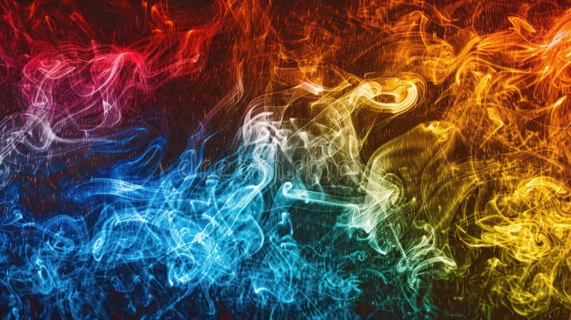 Abstract Colorful Smoke Patterns Creating a Vibrant Visual Effect Stock ...