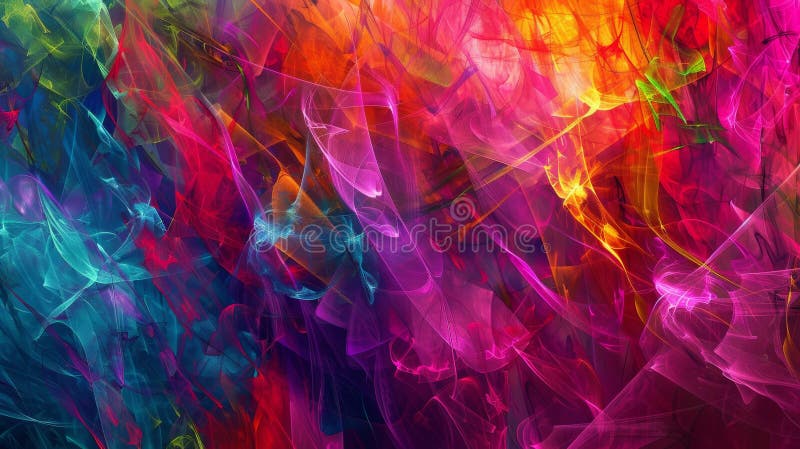 Abstract Colorful Smoke Patterns on a Dark Background Stock Photo ...