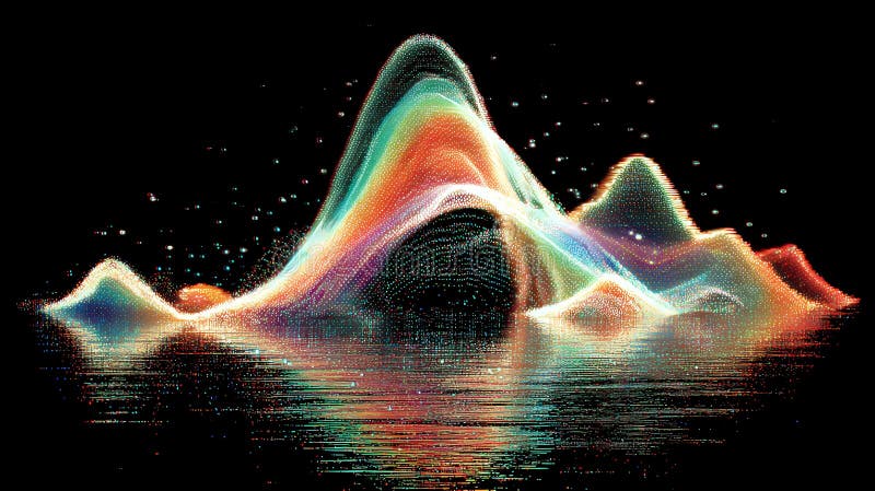 Abstract Colorful Sound Wave Design for Music and Digital Projects Stock Image - Image of light ...